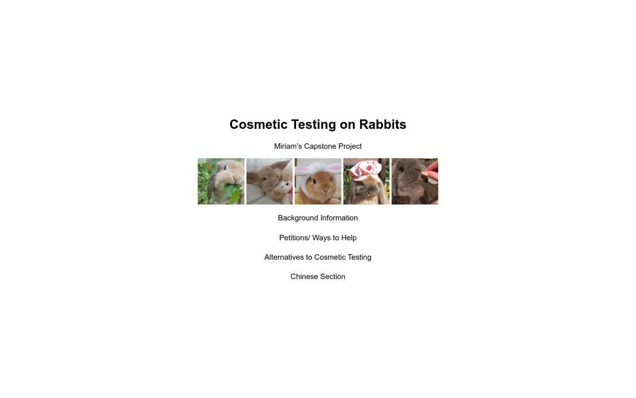 Cosmetic Testing on Rabbits